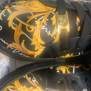 Versace | Shoes | Versace Men Sneaker Black And Yellow | Poshmark